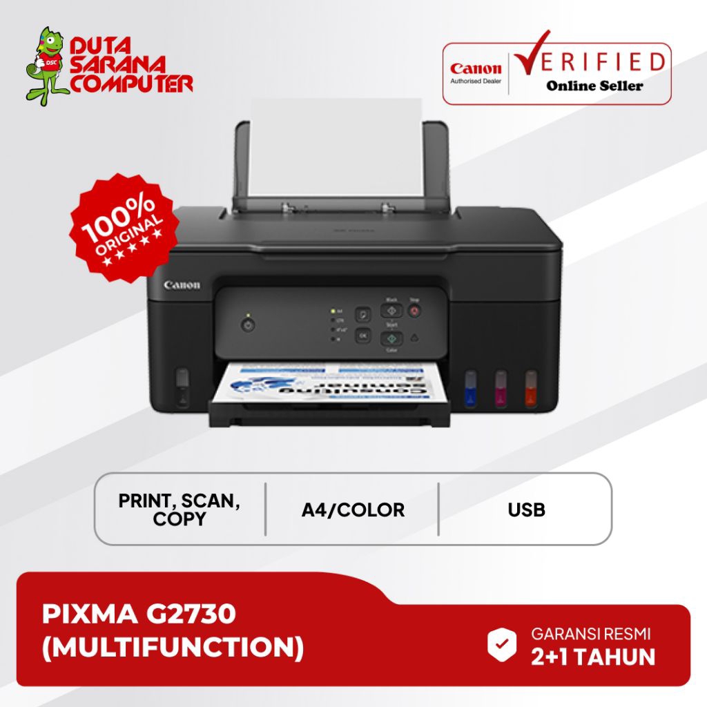 Jual PRINTER CANON G2730 PRINT, SCAN, COPY Garansi resmi free tinta ...