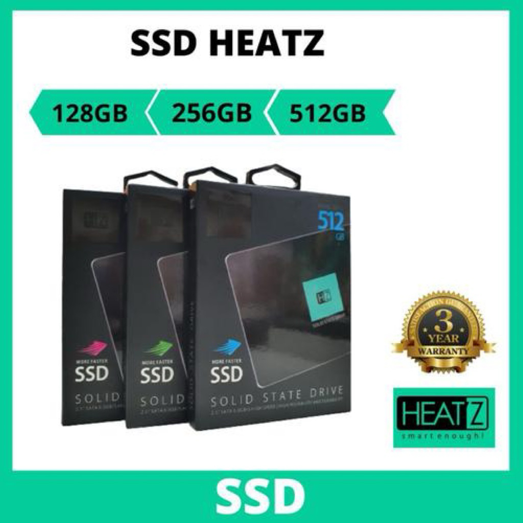 Jual SSD SATA HEATZ 128GB 256GB 512GB PREMIUM HIGH QUALITY SSD | Shopee ...