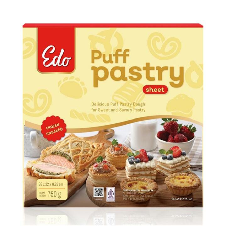 Jual Edo Puff Pastry Sheet 750g Halal Flaky Renyah | Shopee Indonesia