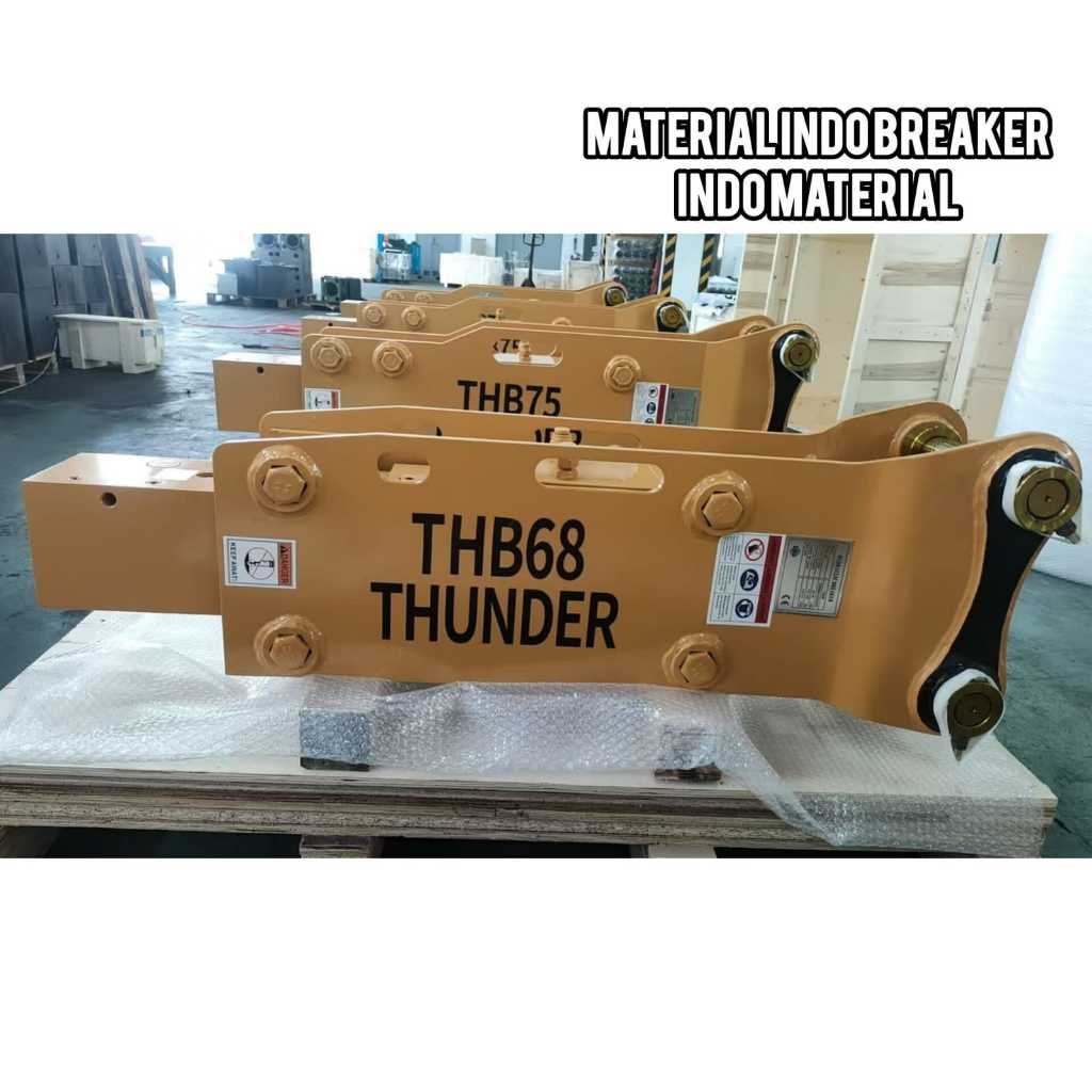 Jual Hydraulic Breaker Thunder THB 68 Kelas 3-6 Ton Exacavator Alat ...