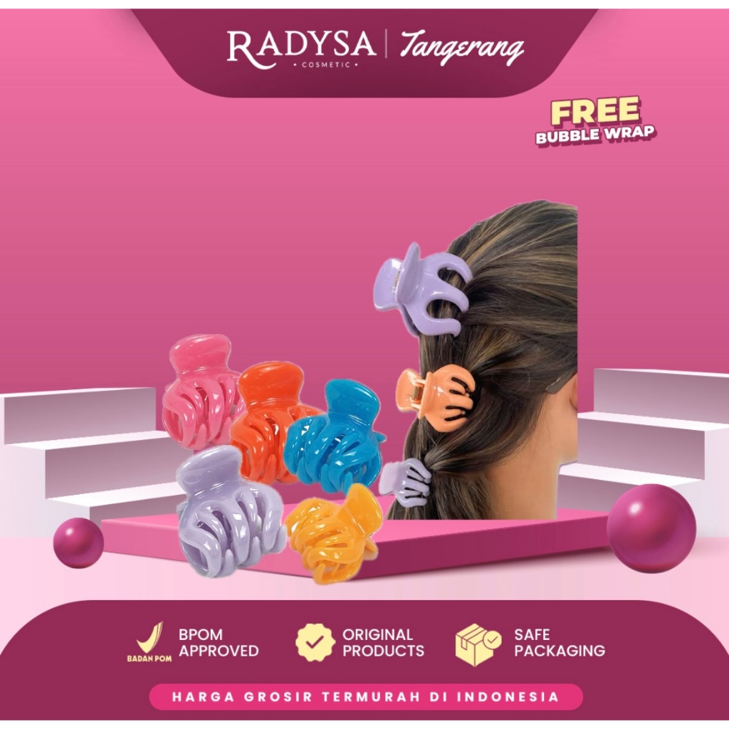 Jual RADYSA TGR- Jepitan Rambut Gigi 3 Besar / Jedai 5cm Besar / Jeday ...