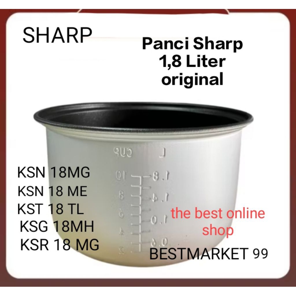 Jual PANCI INNER POT SHARP MAGIC COM 1,8 LITER ORIGINAL | Shopee Indonesia