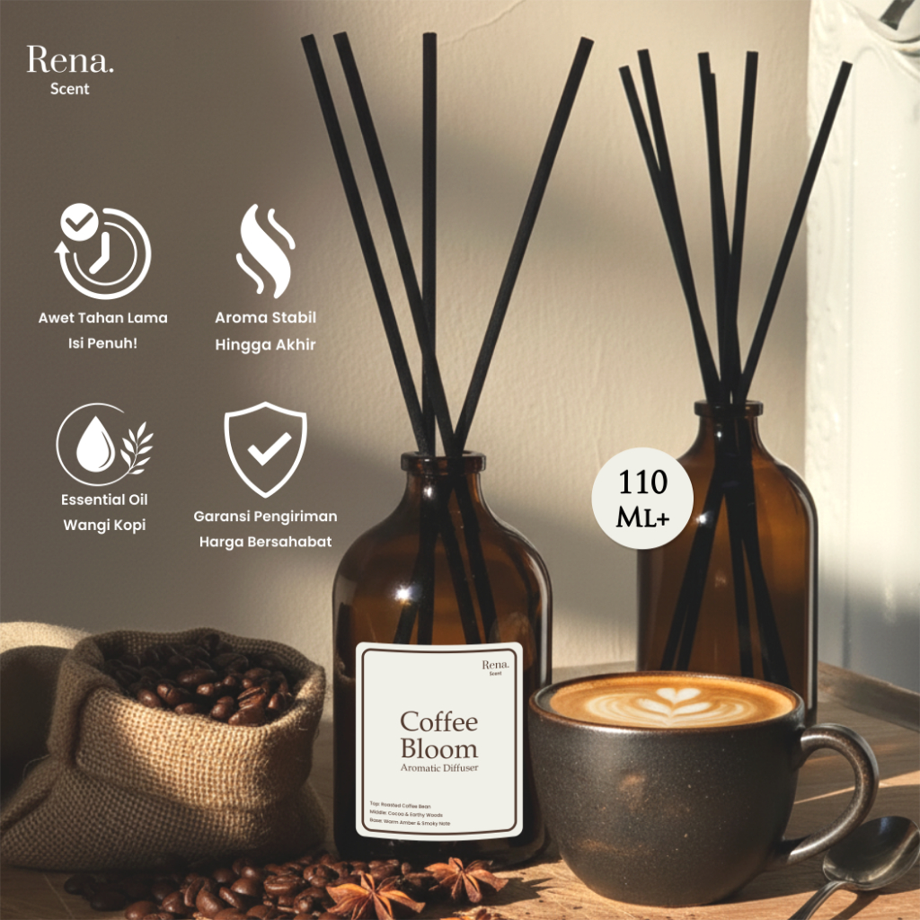 Jual Reed Diffuser Coffee Bloom 100ml | Pengharum Ruangan Aromaterapi ...
