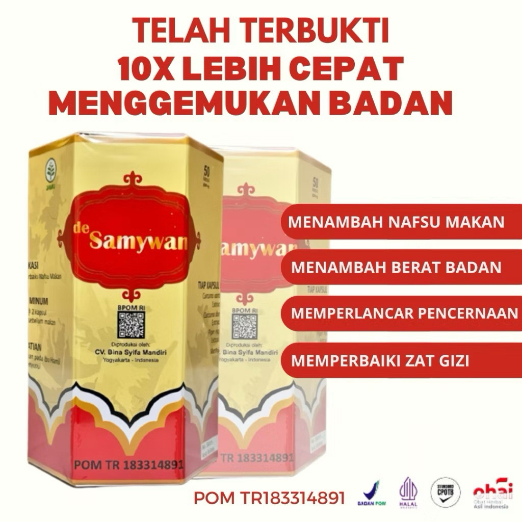 Jual Samyunwan Bpom Obat Pil Gemuk Penambah Nafsu Makan Berat Badan ...