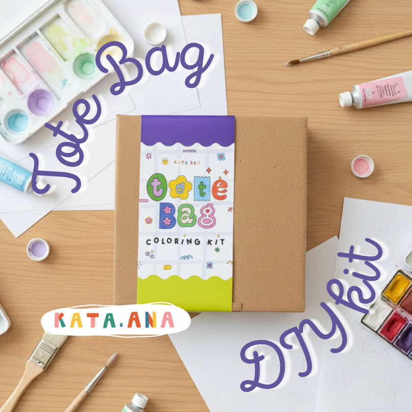 Jual [FREE STICKER] TOTE IN THE BOX | TOTE BAG COLORING KIT | PAKET ...