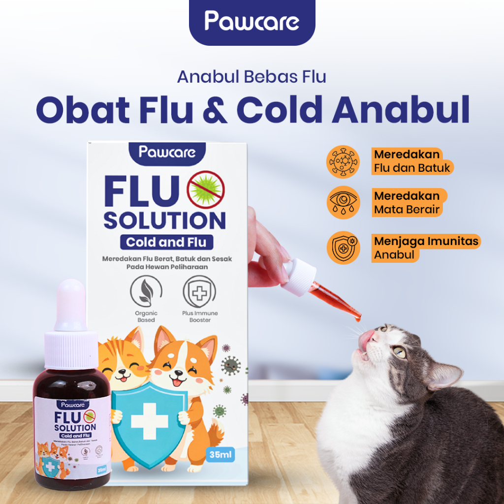 Jual PAWCARE - Obat Flu Kucing Bersin Demam Batuk Tidak Pahit - Vitamin ...