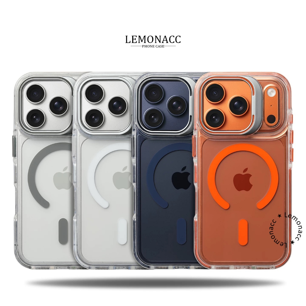 Jual MUM Case Iphone With Standable Camera - Crystal Clear Magnetic ...