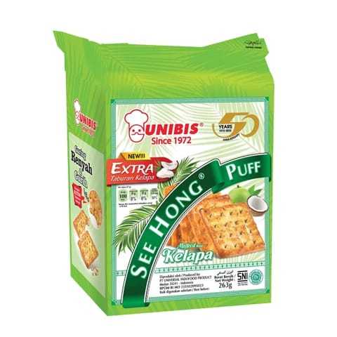 Jual Unibis Super See Hong Puff Crackers 263 g/malkist rasa kelapa/New ...