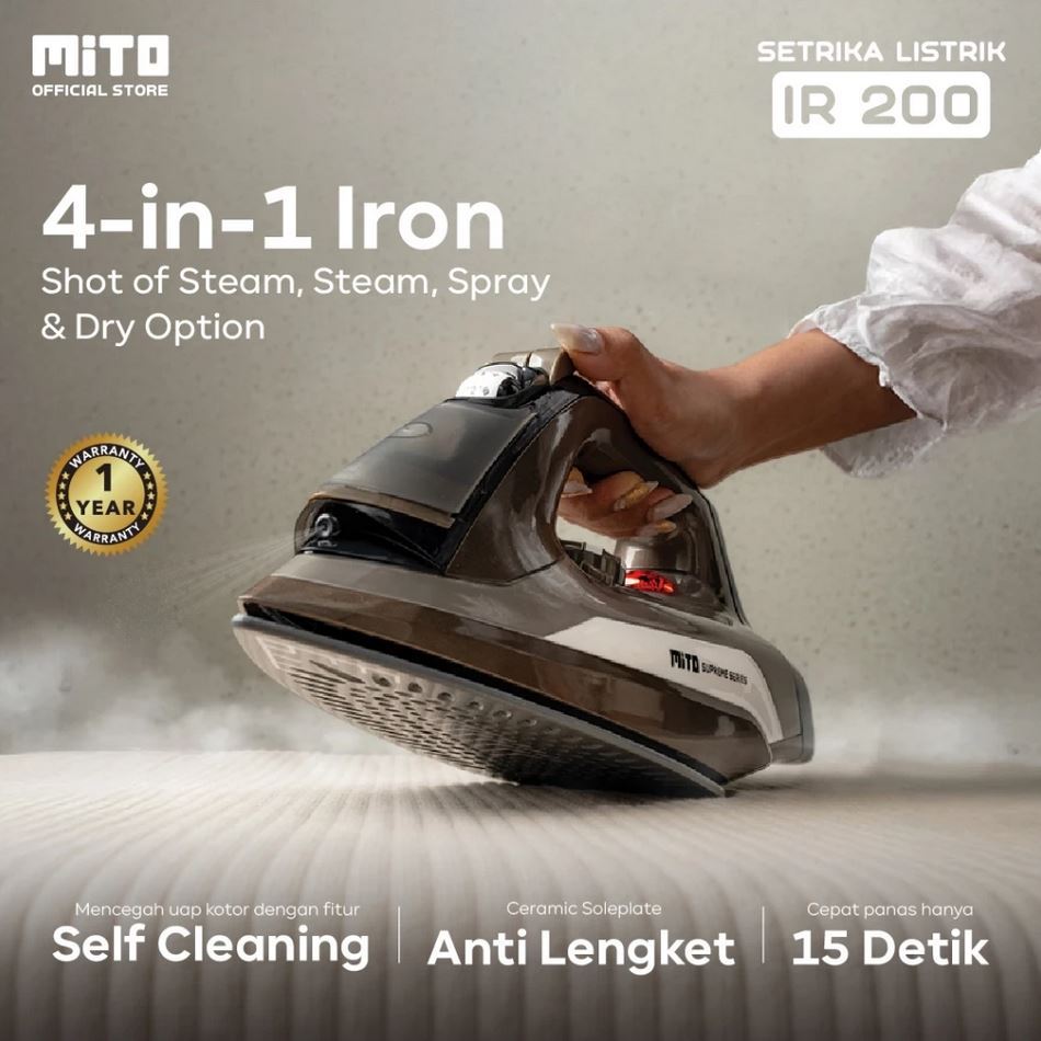 Jual MITO IRON200 IRON 200 IRON-200 Setrika Uap dan Kering 4in1 ...