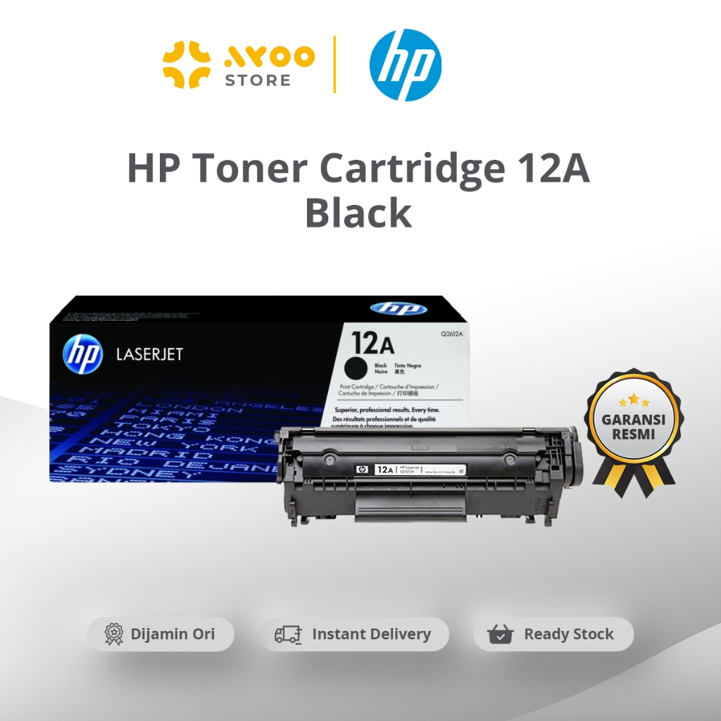 Jual HP Toner Cartridge 12A [Q2612A] - Black | Shopee Indonesia