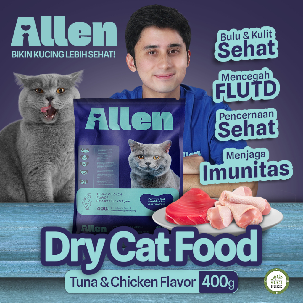 Jual Allen Makanan Kucing Kering Premium Semua Umur | Premium Dry Cat ...