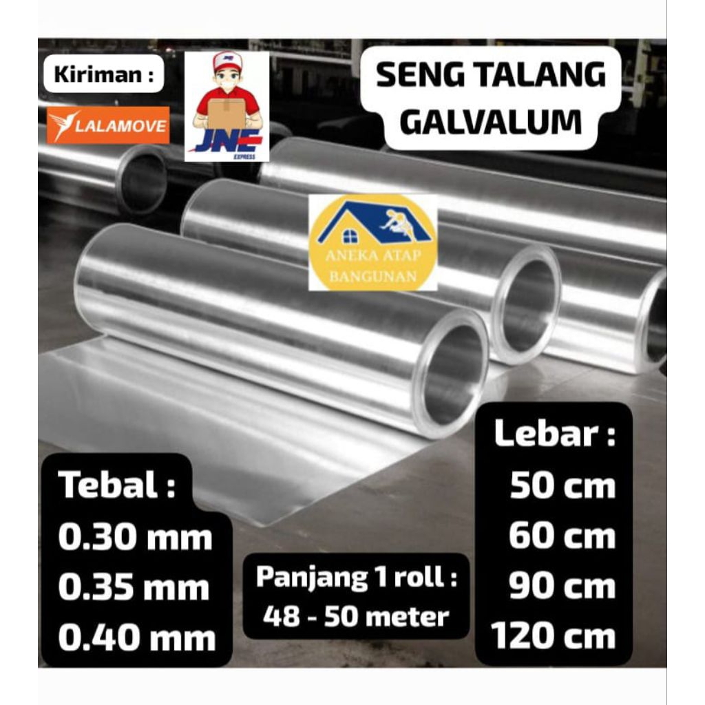 Jual Seng Talang Plat Galvalum Anti Karat 1 Roll (kiriman CARGO ...
