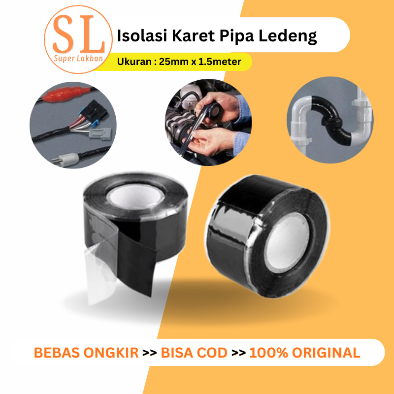 Jual Lakban Isolasi Pipa Ledeng Waterproof Anti Bocor Saluran Pipa Air ...