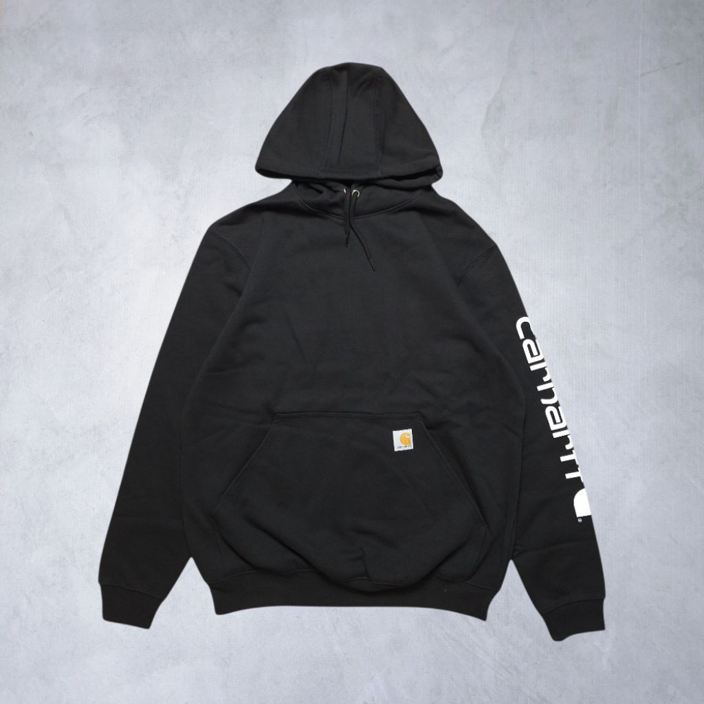 Jual CRHRTT K288 Logo Sleeve Graphic Black Hoodie Spellout | Shopee ...