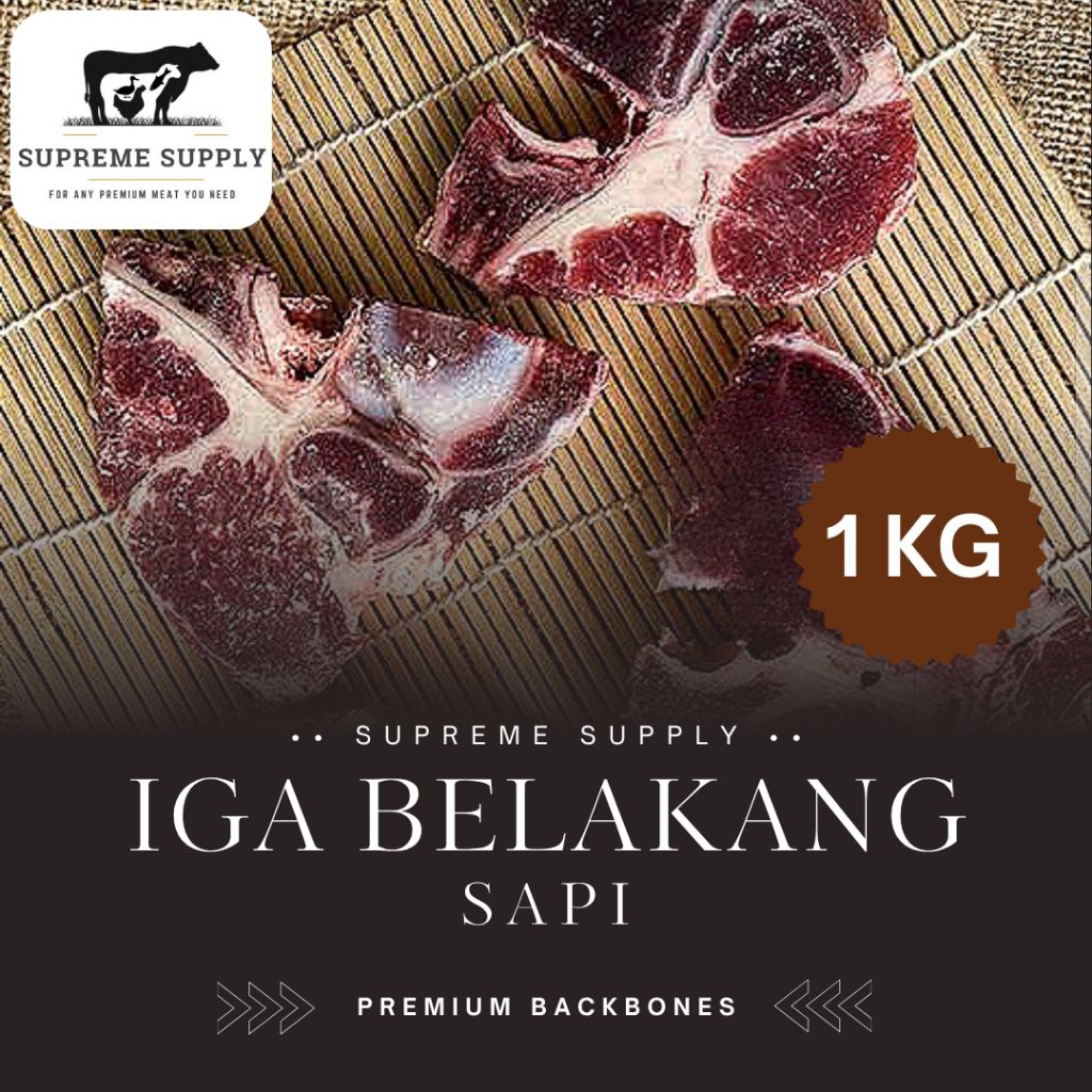 Jual PREMIUM Iga Belakang Sapi 1 kg | Fresh Halal Organic Beef Backbone ...