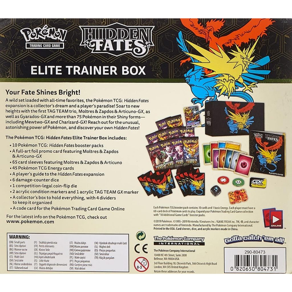 Jual Pokemon TCG: Hidden Fates Elite Trainer Box, Multi | Shopee Indonesia