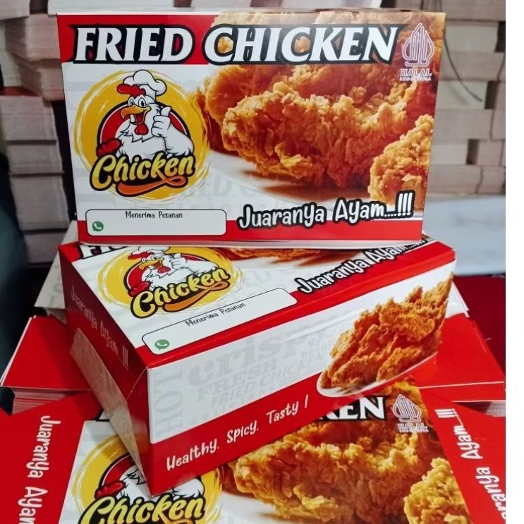 Jual DUS FRIED CHICKEN(100 PCS)PAPER LUNCH BOX KFC IVORY KOTAK NASI ...