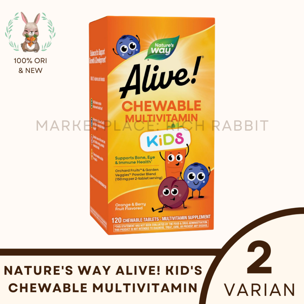Jual Nature's Way Alive Kids Chewable Multivitamin Orange Berry Natures ...