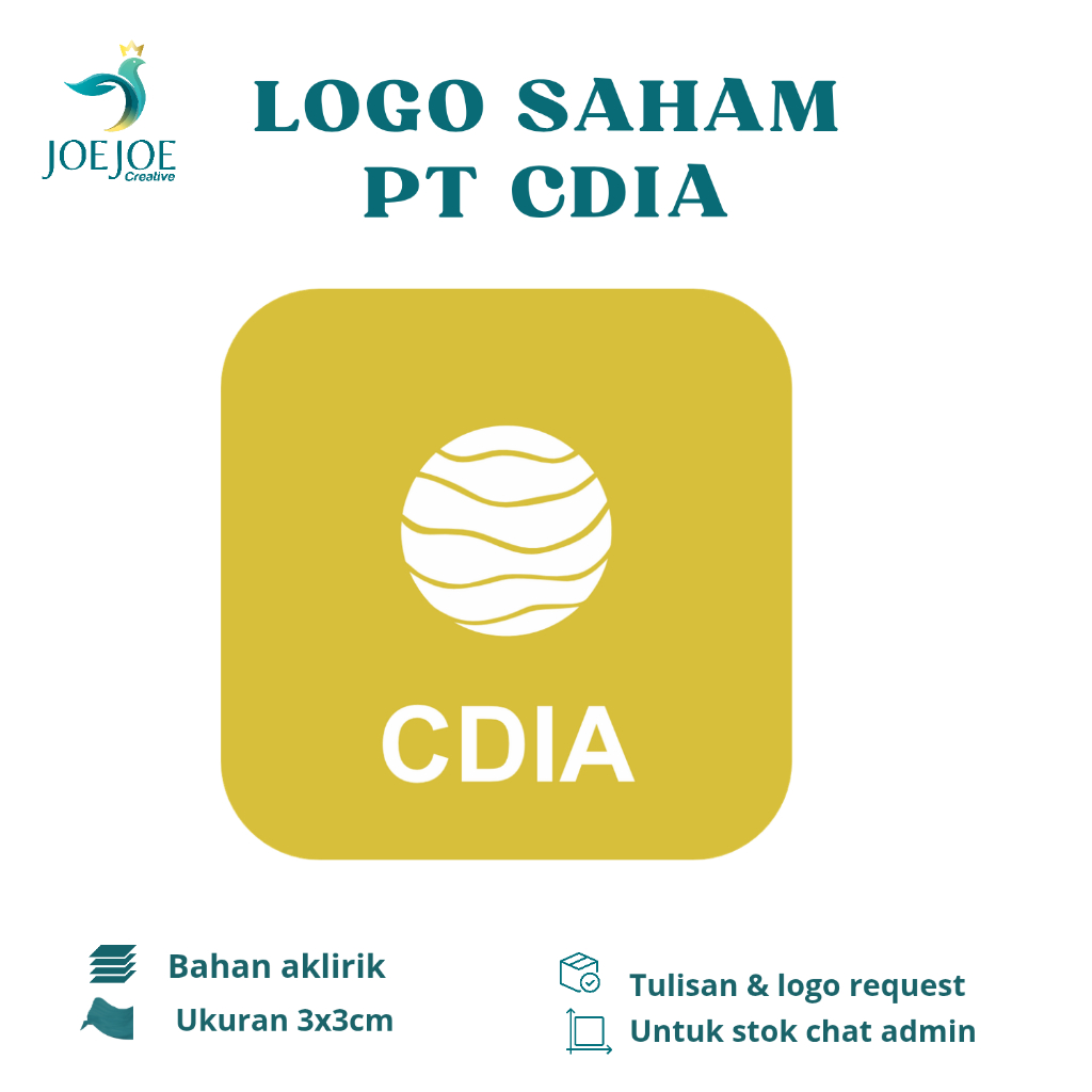 Jual Replika Logo Saham CDIA| replika logo semua saham | Shopee Indonesia
