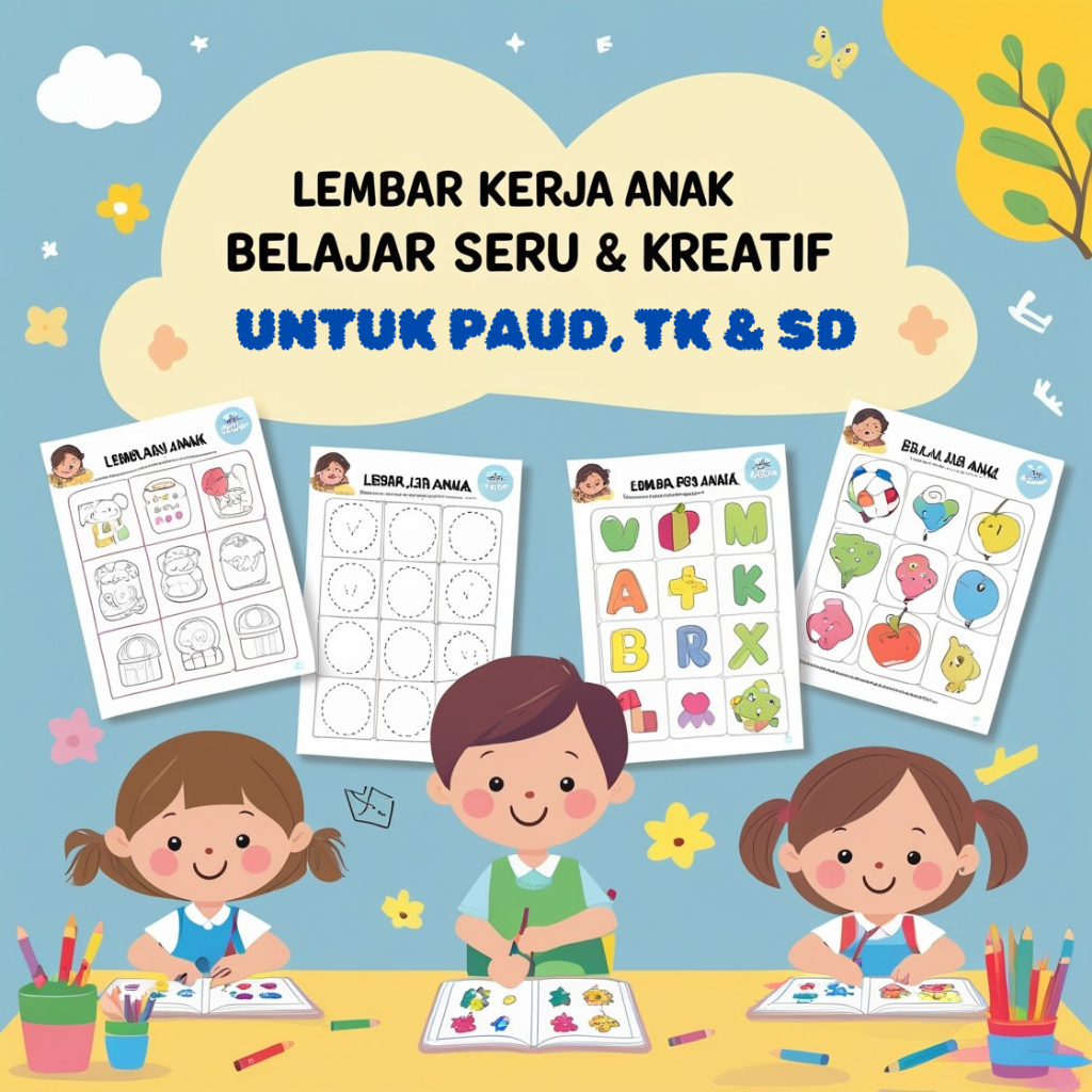 Jual Lembar Kerja Anak TK Coding Worksheet Pola Gambar Edukatif Isi 50 ...