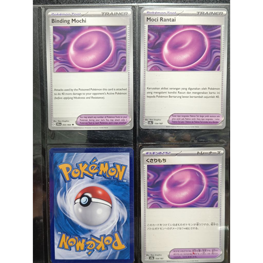 Jual kartu pokemon TCG ori moci rantai / binding mochi Indonesia ...