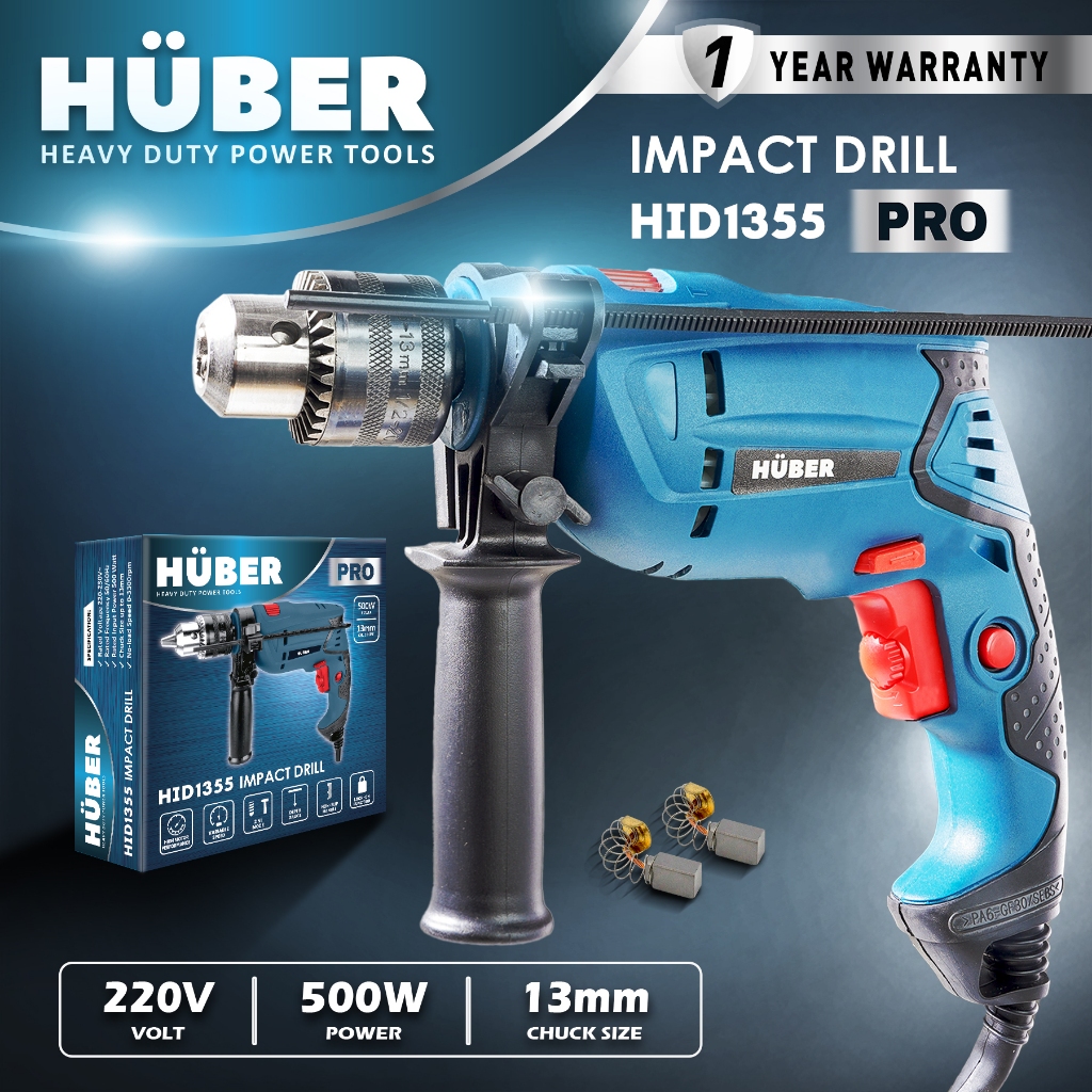 Jual HUBER Electric Impact Drill 220V 500W Mesin Bor Palu Tangan ...
