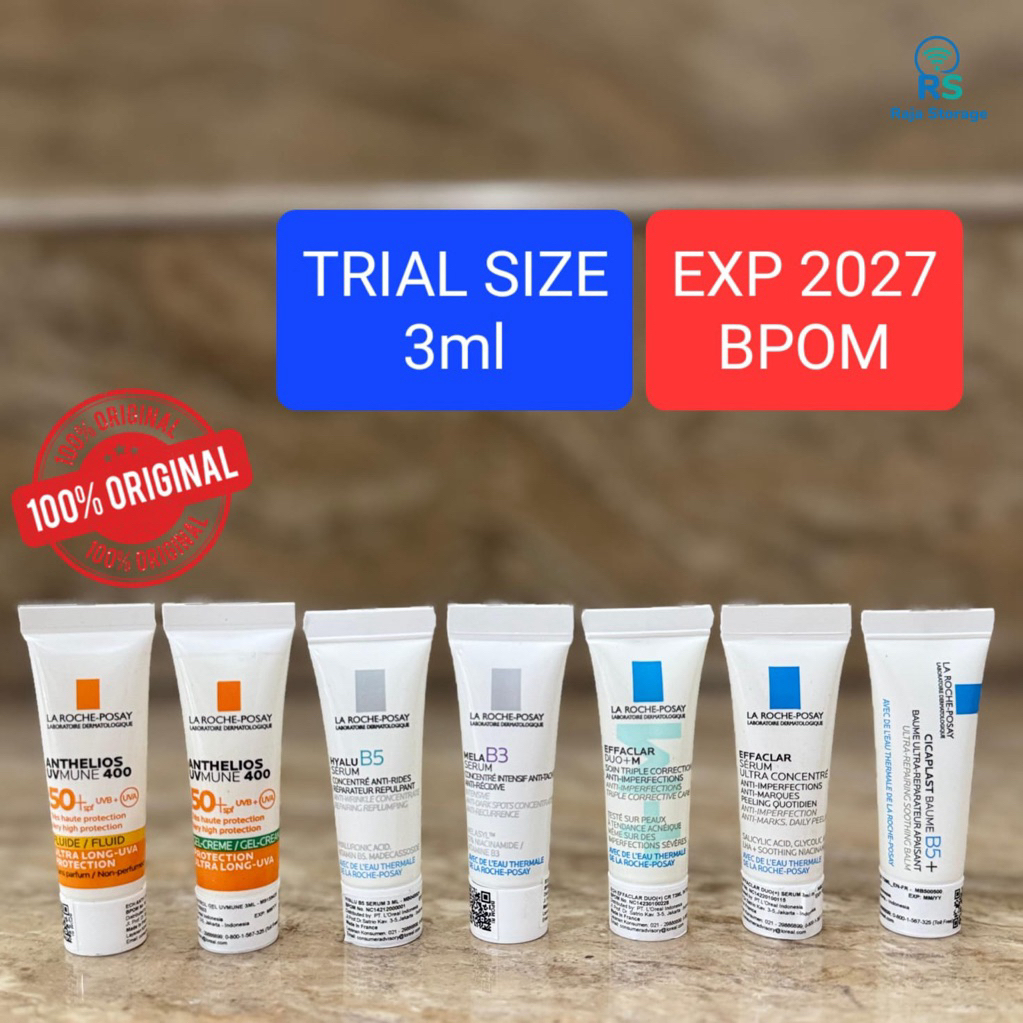Jual LRP Trial Size 3ml - Sunscreen, Hyalu B5, Mela B3, Effaclar Duo+M ...