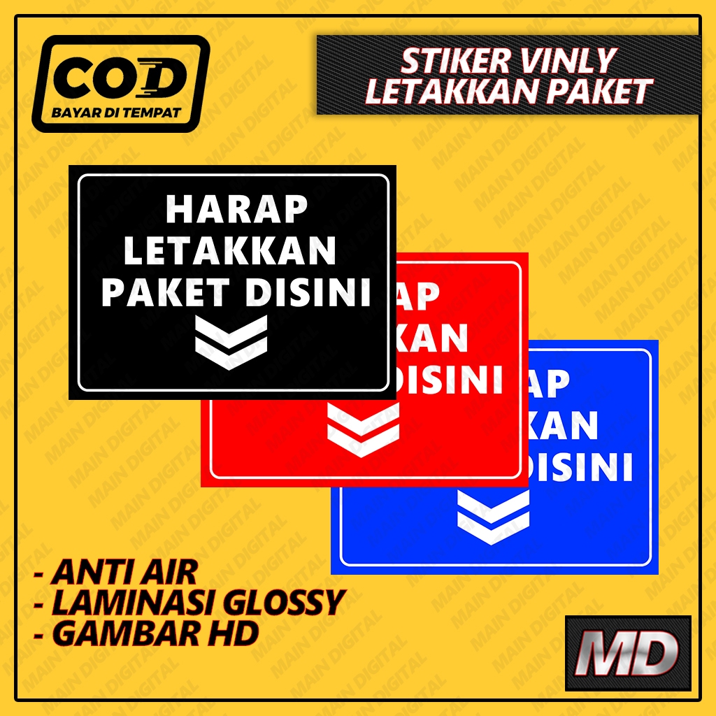 Jual STIKER LETAKKAN PAKET DISINI LAMINASI GLOSSY | Shopee Indonesia