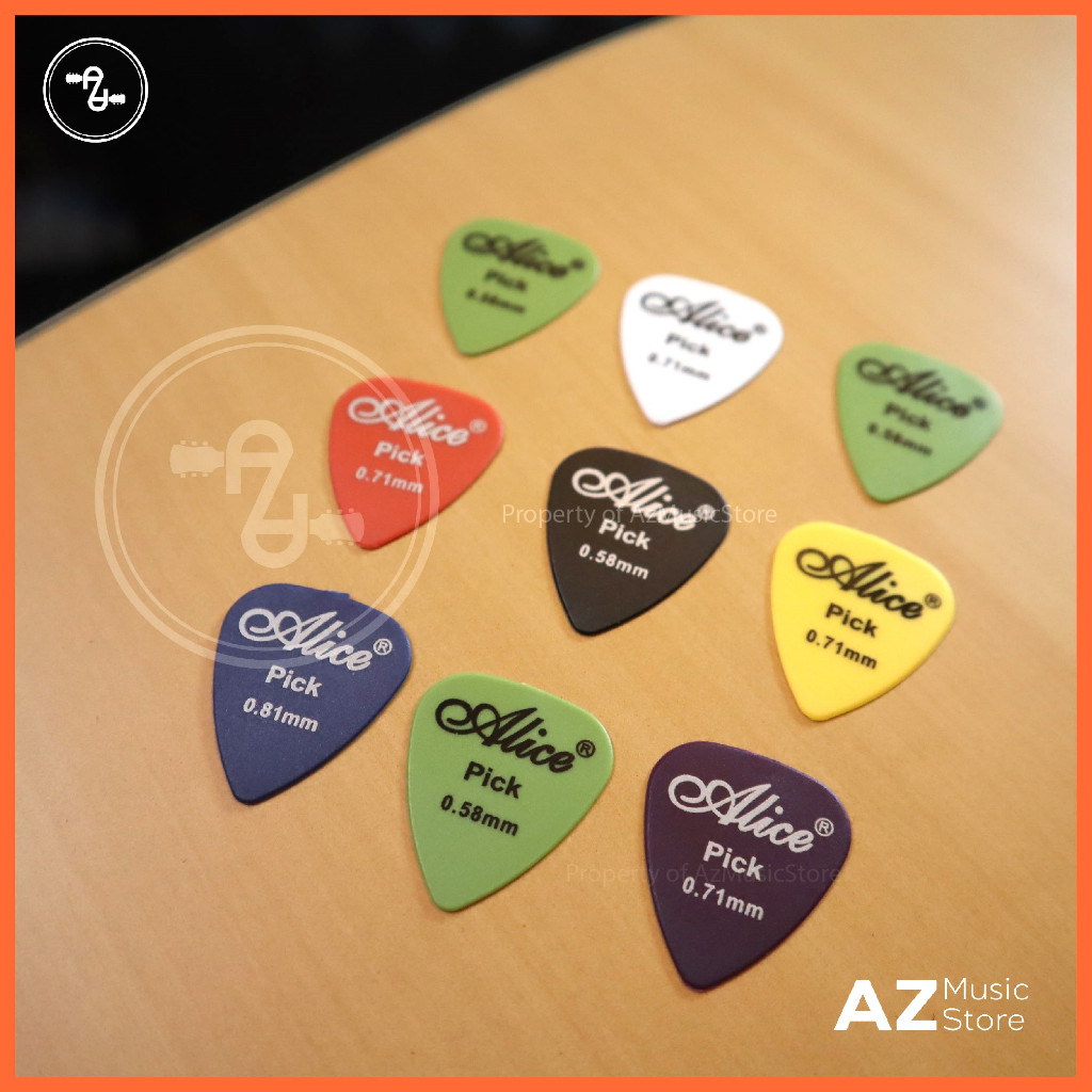 Jual Pick Gitar Alice ORIGINAL Ukuran 0.58 0.71 0.81 | Shopee Indonesia