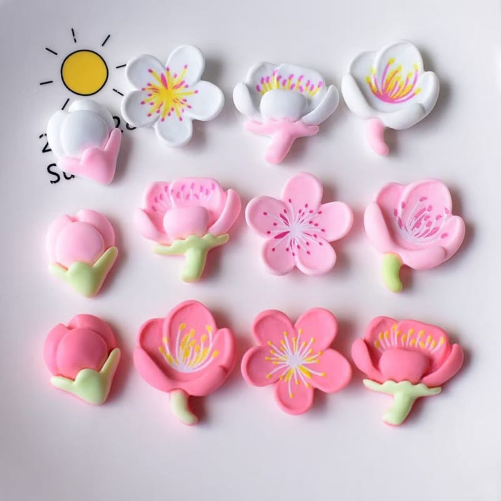 Jual Clay Bunga Sakura / Clay Resin Bunga Sakura Ping Mix Model ...