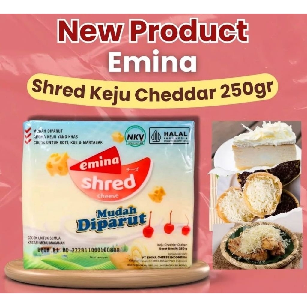 Jual KEJU EMINA CHEESE SHRED 250GR | Shopee Indonesia