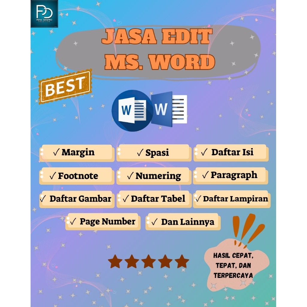 Jual Jasa Edit Ms. Word | Jasa Edit Dokumen | Daftar Isi | Daftar Tabel ...