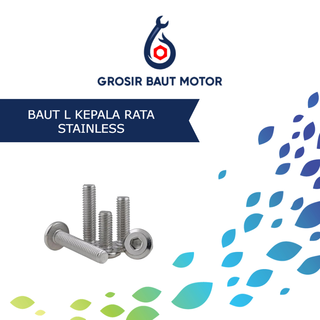 Jual Baut L Kepala Rata Stainless M4 x 8 10 16 20 25 30 mm Low Profile ...