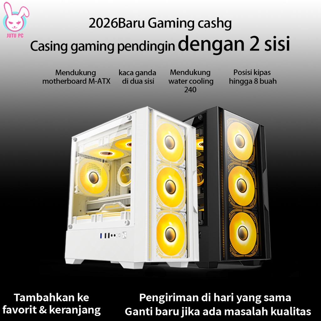 Jual JT PC Casing case Pc Gaming Predator kios Komputer Matx RTX 4080S/5090D Tempered Glass 1 ...