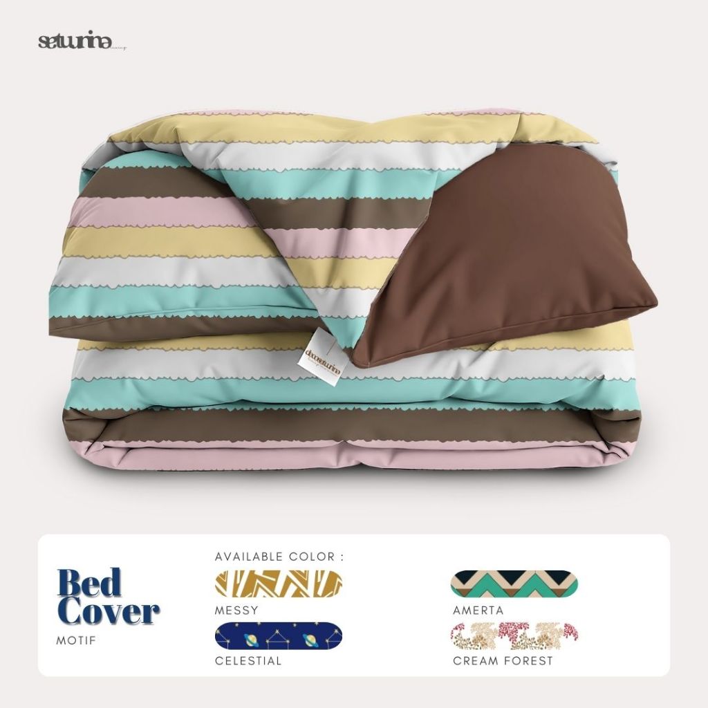 Jual BED COVER ONLY TWO TONE MOTIF SERIES UKURAN LENGKAP 200x220 ...