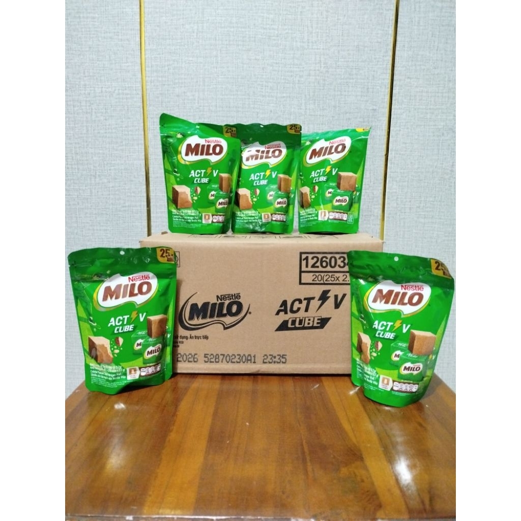 Jual Nestle Milo Active Cube Isi 25 Pcs 67.5g (25 x 2.7g) | Shopee ...