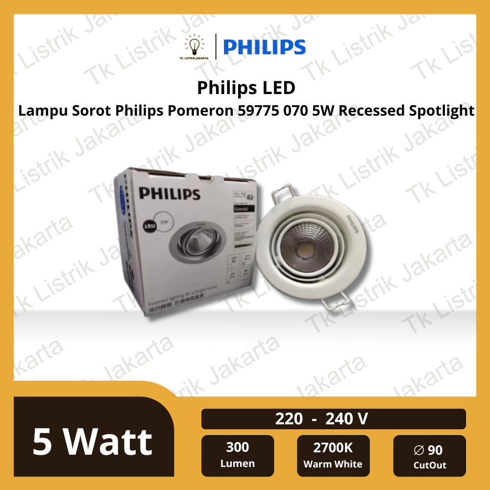 Jual Lampu Sorot Philips Pomeron 59775 070 5W Recessed Spotlight ...