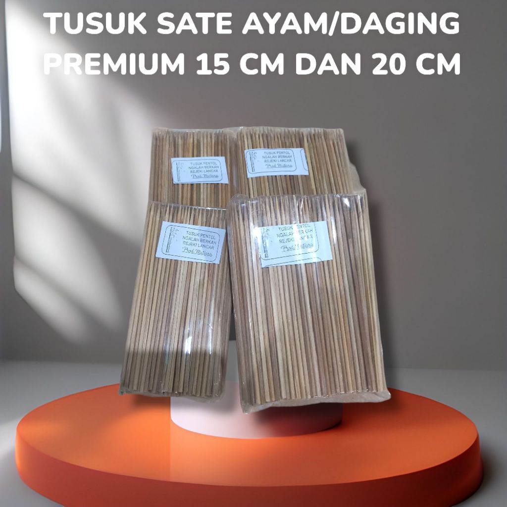 Jual Tusuk Sate Ayam/Tusuk Pentol/Tusuk Cilok PREMIUM 15 CM dan 20 CM ...