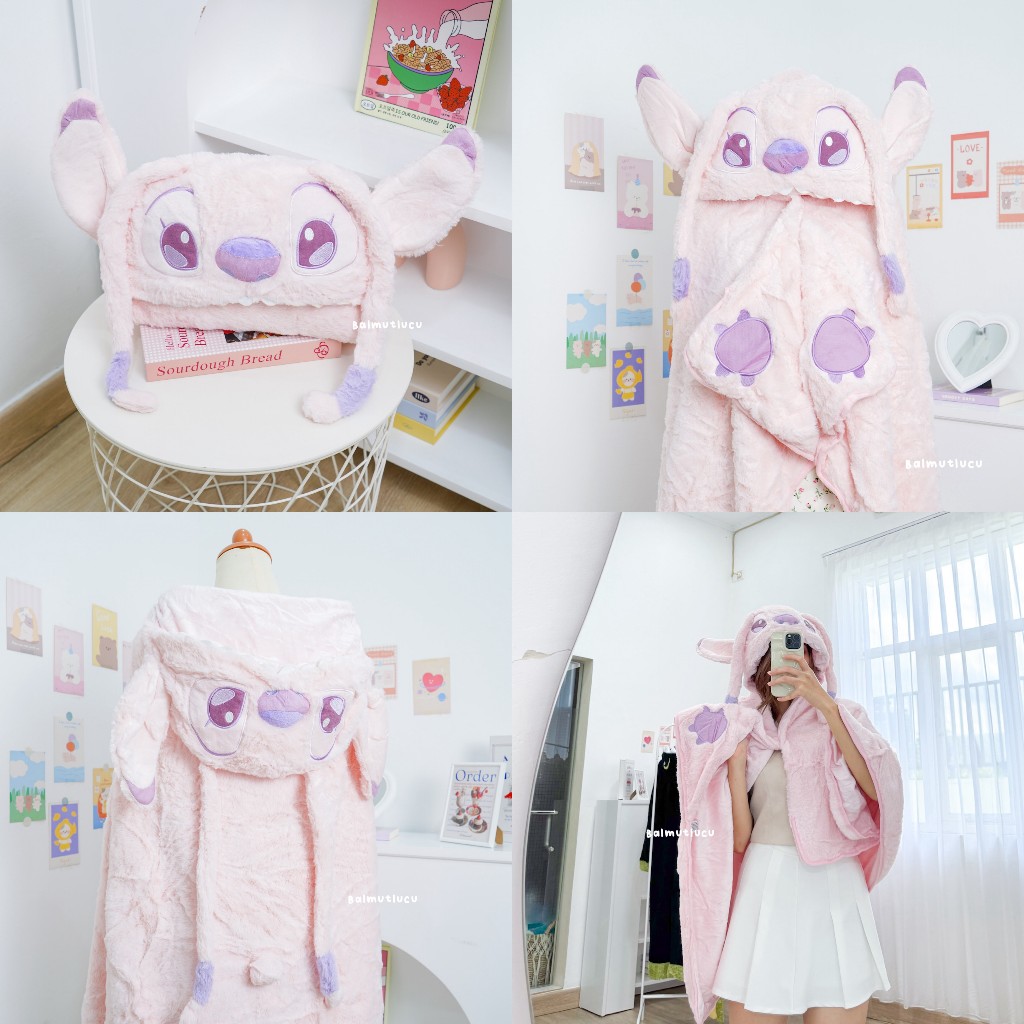 Jual BALMUTLUCU | Selimut Hoodie Karakter Angel Stitch Ada Sarung ...