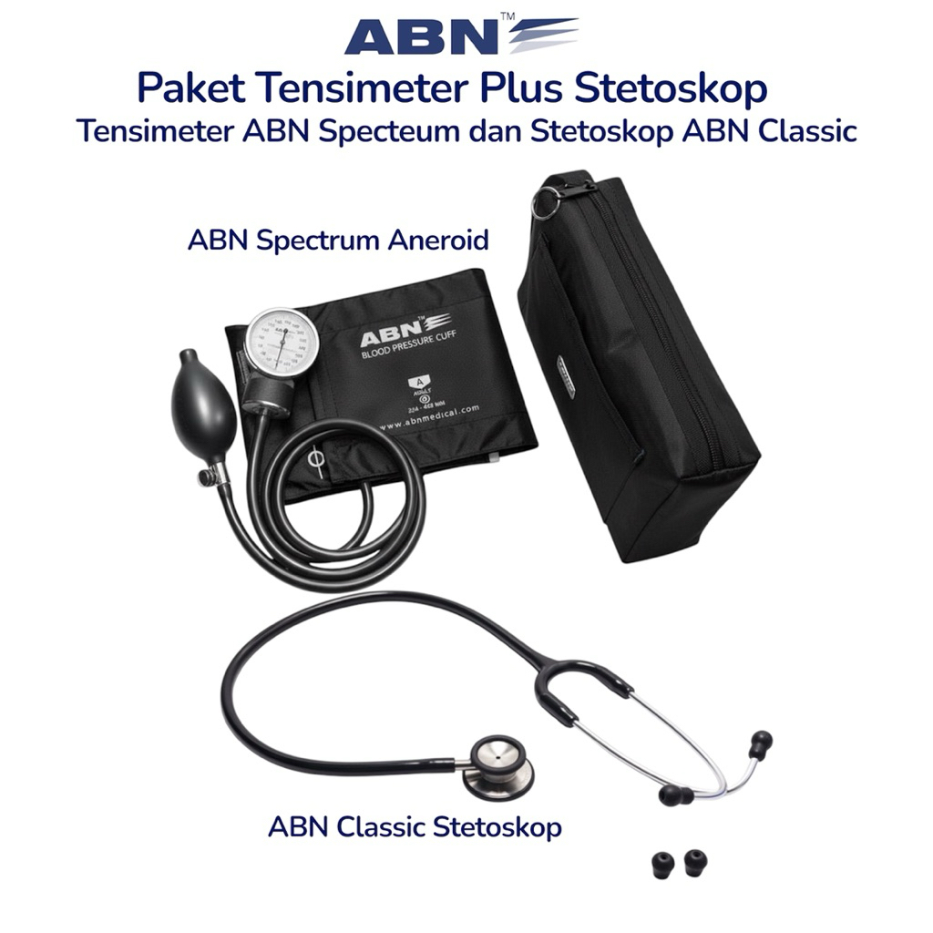 Jual Paket Set ABN Tensimeter Spectrum Plus Stetoskop Classic Alat Ukur ...