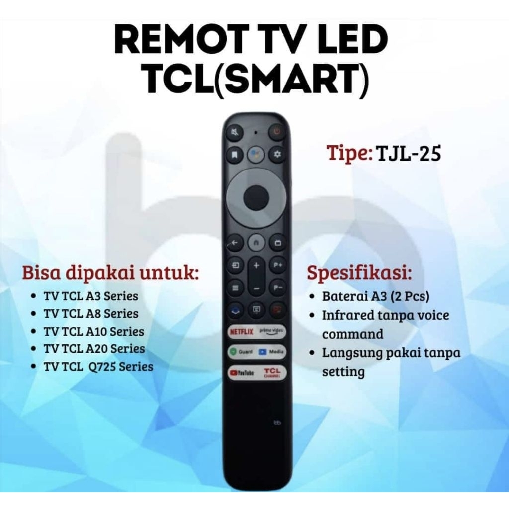 Jual REMOTE REMOTE TV LED TCL SMART TV TCL A3, TV TCL A8, TV TCL A10 ...