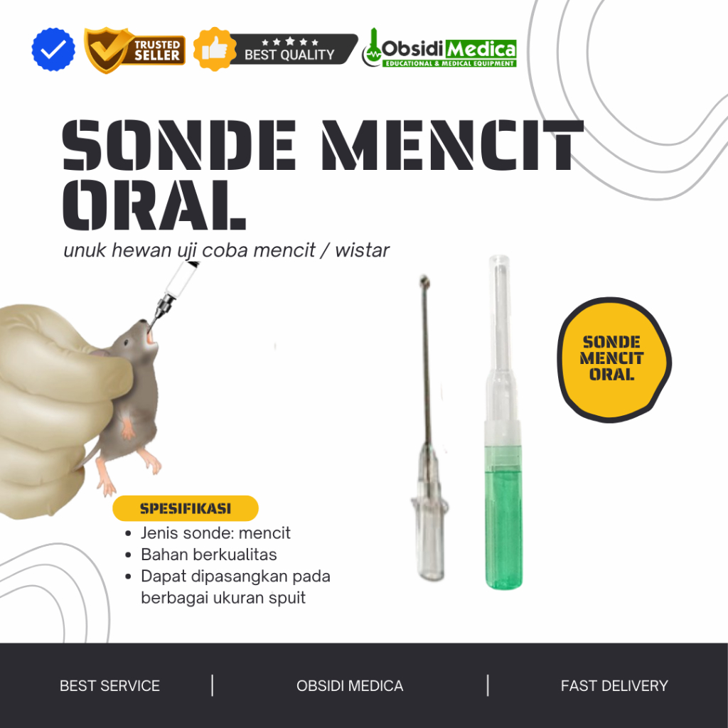 Jual Sonde Mencit Oral Gavage Praktikum Farmakologi | Shopee Indonesia