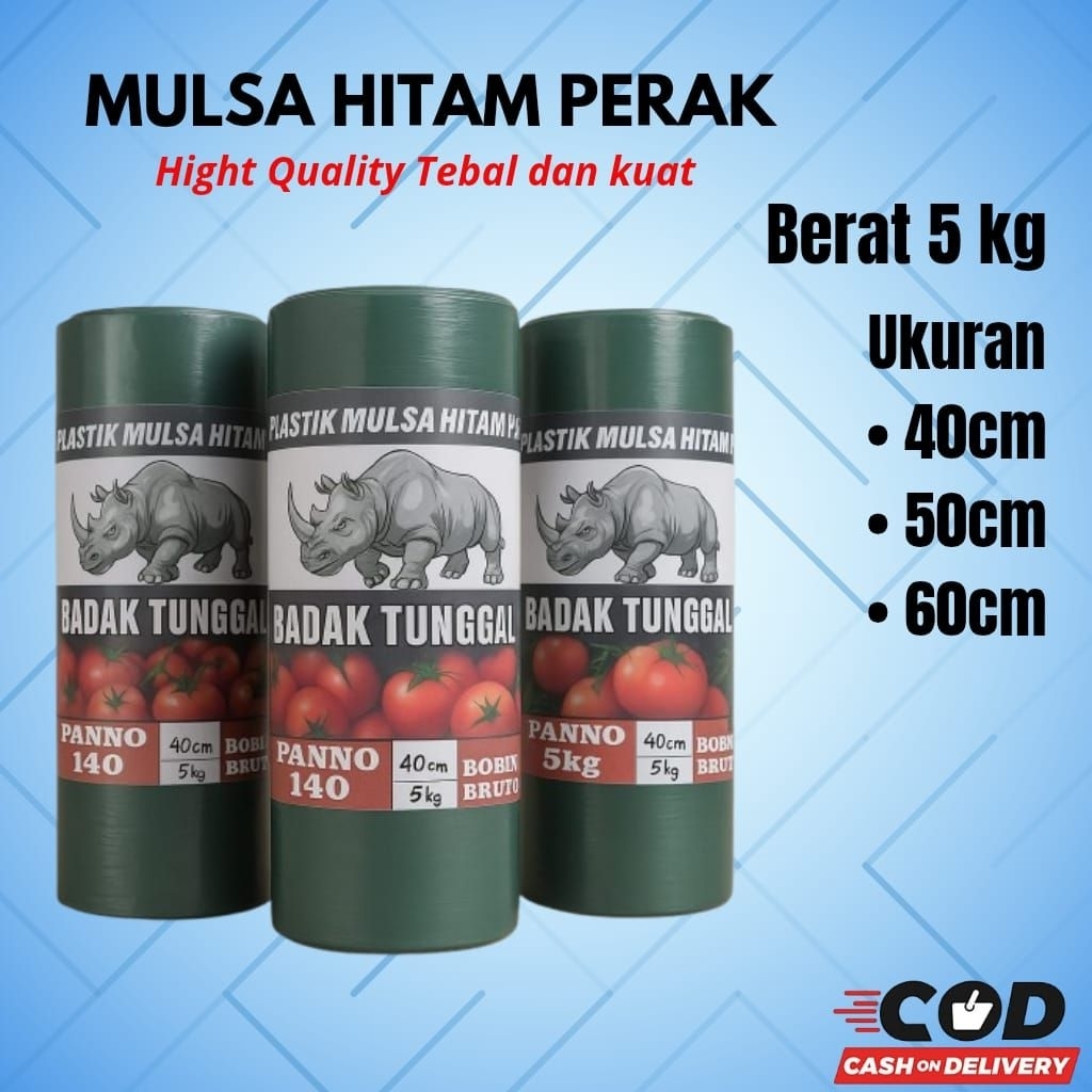 Jual mulsa badak hitam perak berat 5kg ukuran 40cm,50cm,60cm | Shopee ...
