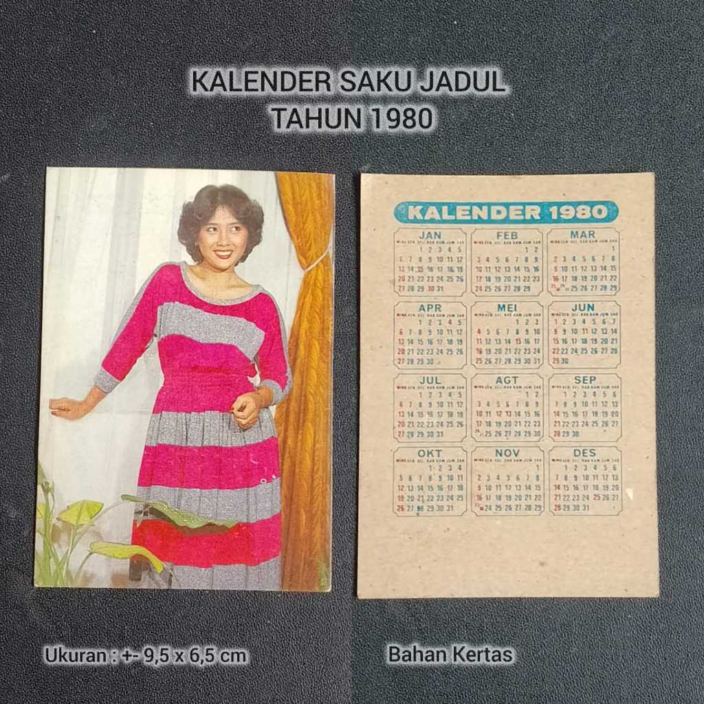 Jual [ KOLEKSI BARANG JADUL ] KALENDER SAKU JADUL TAHUN 1980 LAWAS ASLI ...