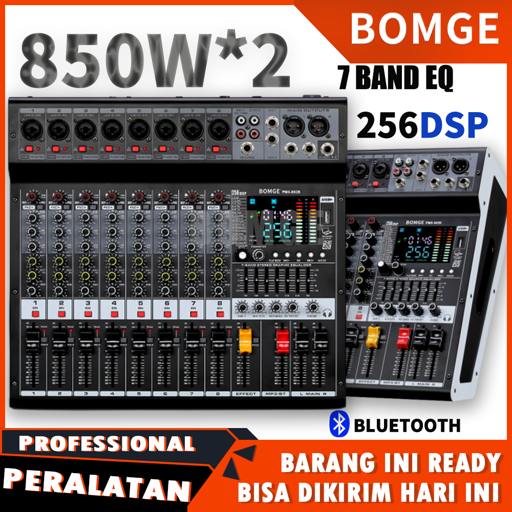Jual BOMGE PMX-B Seri Power Mixer Audio,Professional 4/6/8 Channel ...