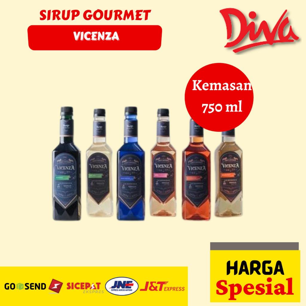 Jual Diva Sirup Gourmet Vicenza 750ML untuk Minuman Kemasan 750 ml ...