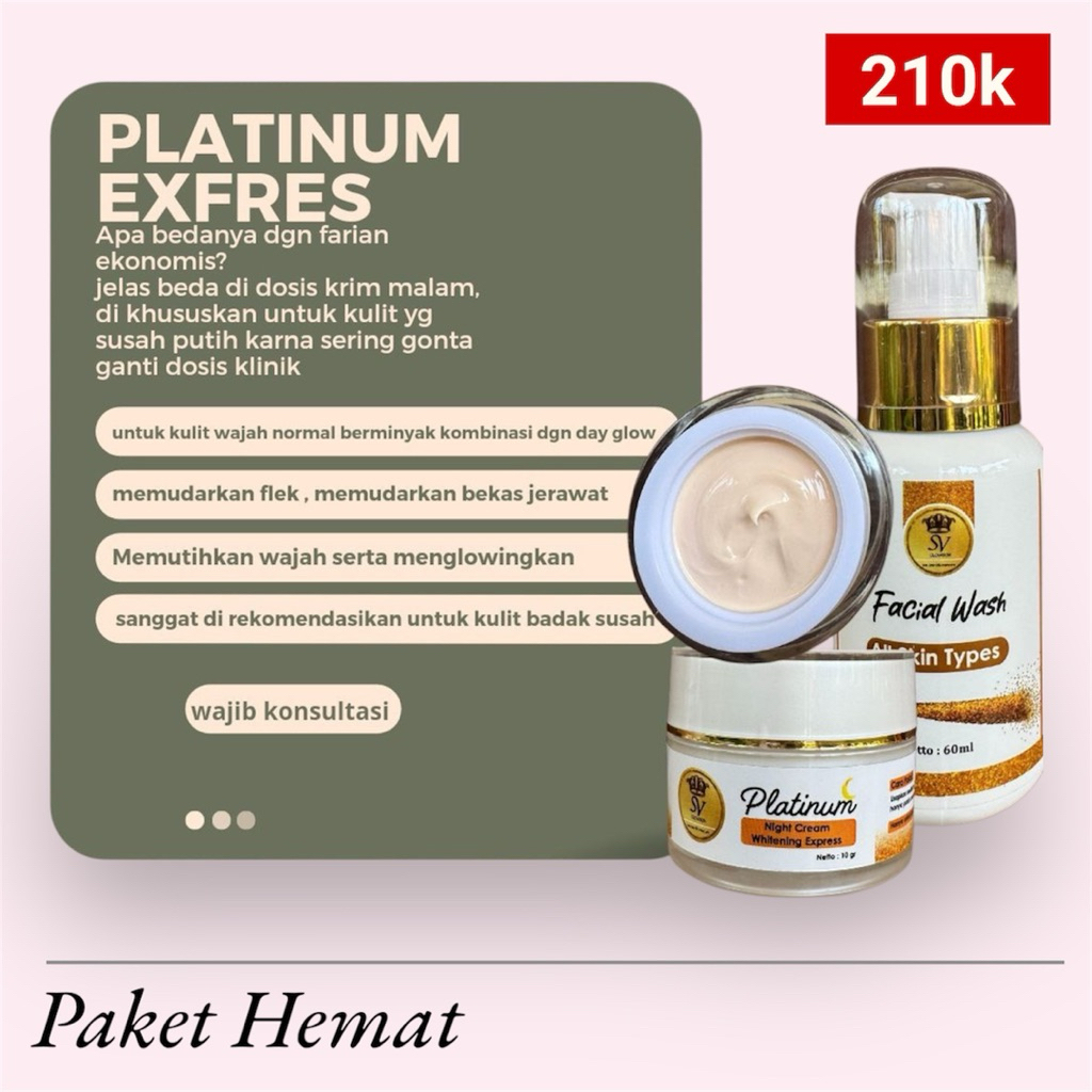 Jual PAKET PLATINUM EXPRES // SV GLOWSKIN | Shopee Indonesia