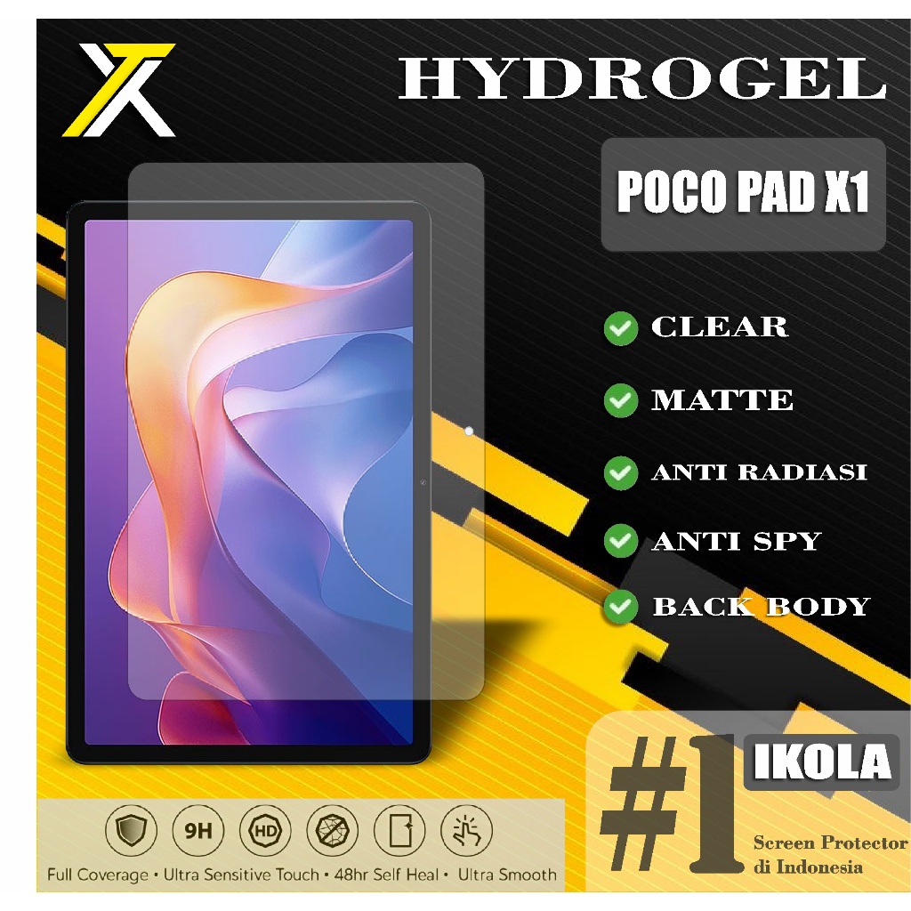 Jual ANTI GORES - HYDROGEL - XIAOMI PAD X1 - CLEAR / MATTE / PRIVACY ...