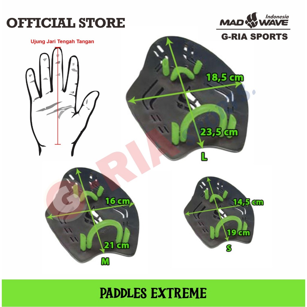 Jual Pedal Tangan Original Mad Wave (Paddles Extreme) / Paddle Madwave ...
