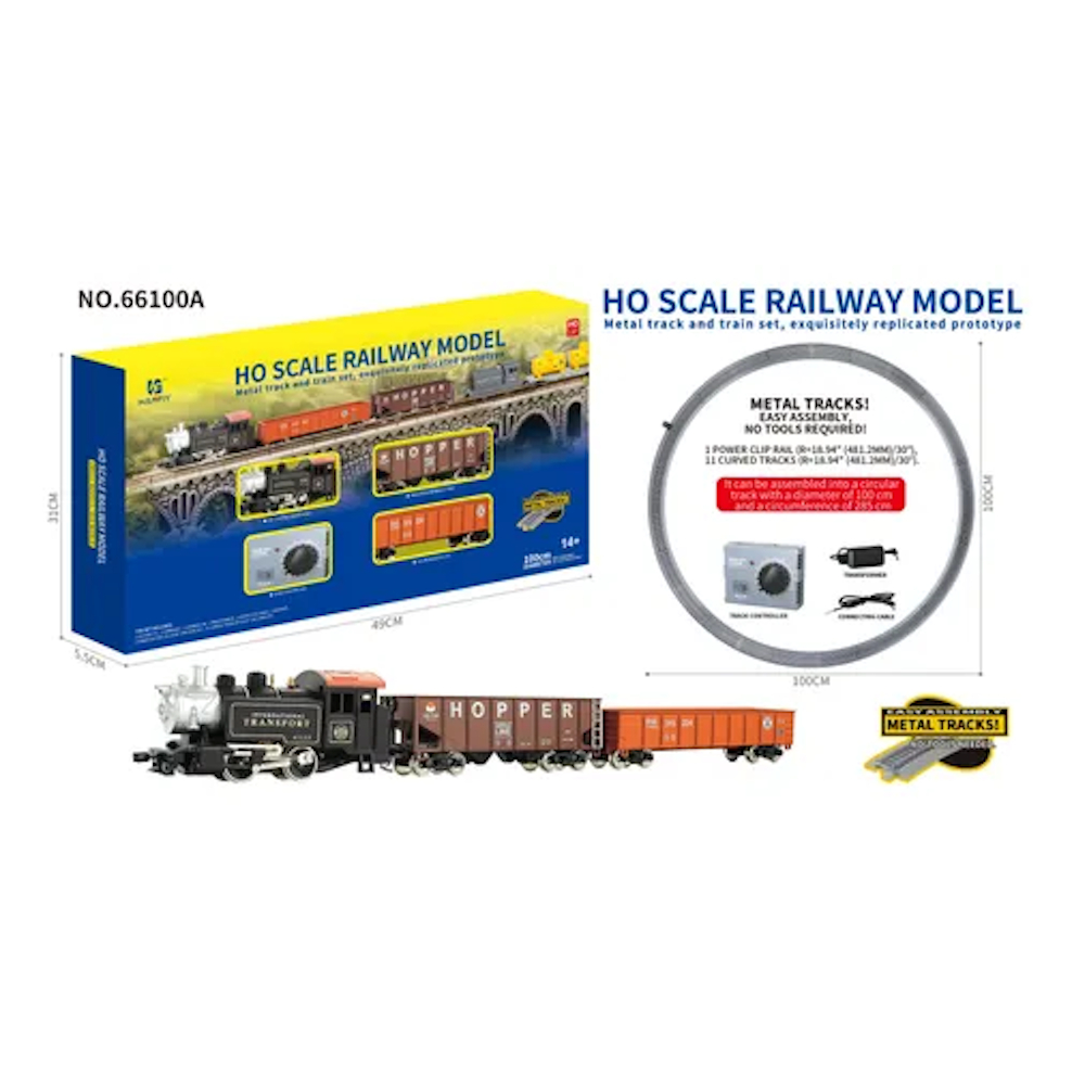 Jual Hanfly 040 Steam Locomotive Set HO Scale Railway Model Metal Track ...